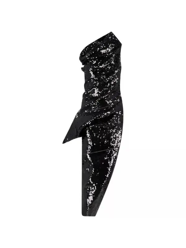 Rick Owens Walrus Sequin-embellished Maxi Gown - Black