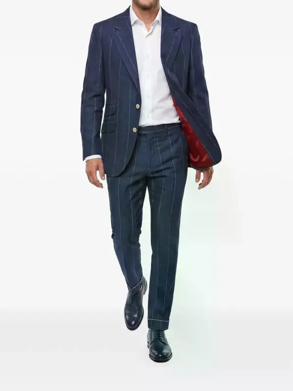 Brunello Cucinelli Pinstripe-pattern Peak-lapel Suit