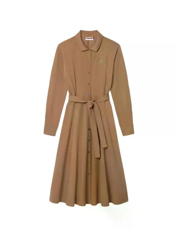 Lacoste Belted Piqué Polo Dress