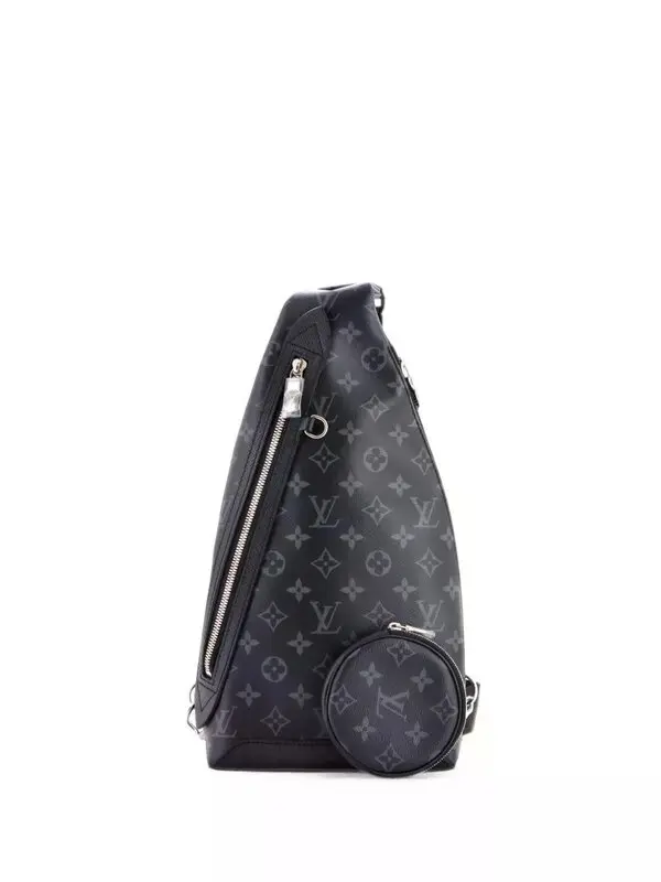 LOUIS VUITTON Duo Sling Bag Monogram Eclipse Canvas Crossbody Bag - Black