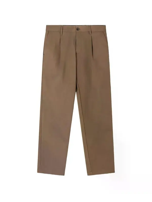 WHITE SAND Sammy Pleated Twill Trousers