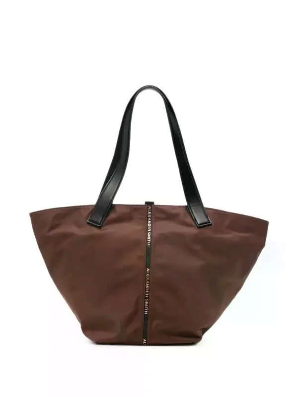 ALEXANDER SMITH Large Laurent Logo-tape Leather-trim Tote Bag
