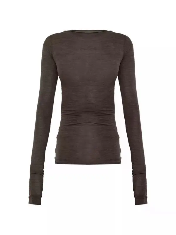 Rick Owens Ls T Sheer Long-sleeved T-shirt - Grey