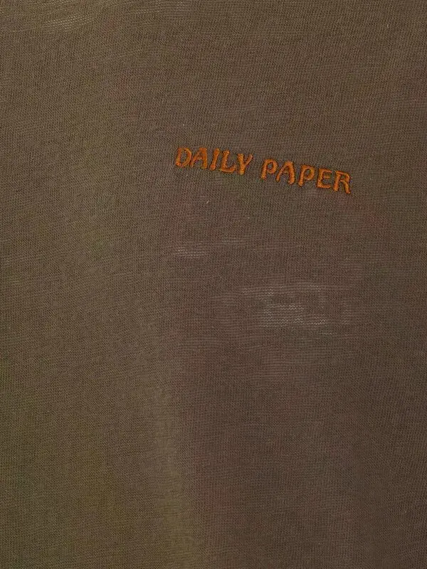 DAILY PAPER Embroidered-logo Slub-texture T-shirt