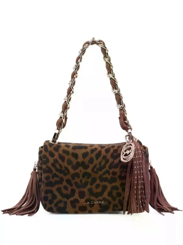 LA CARRIE Lio Leopard-print Clutch Bag - Brown