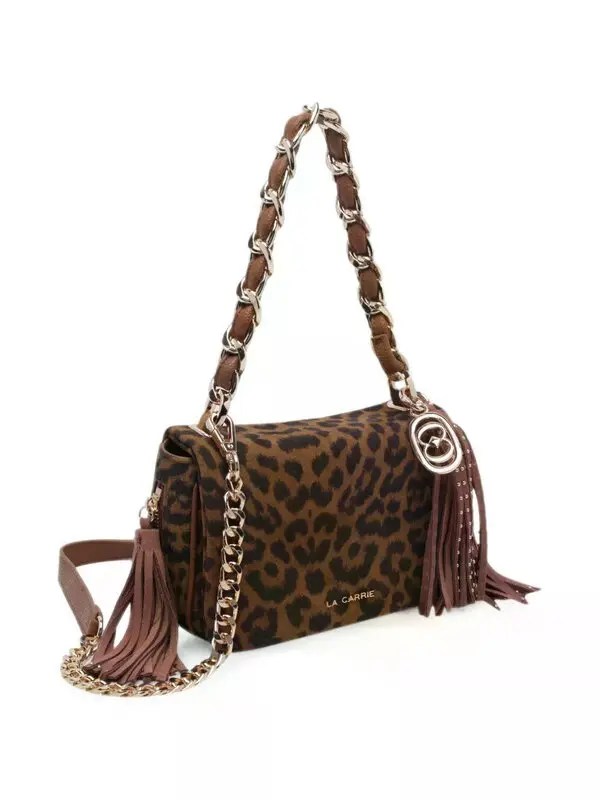 LA CARRIE Lio Leopard-print Clutch Bag