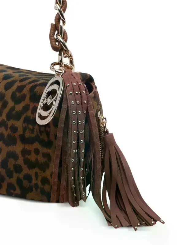 LA CARRIE Lio Leopard-print Clutch Bag - Brown