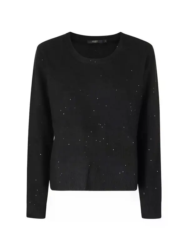 Seventy Cashmere Sequin-embellished Cashmere - Black