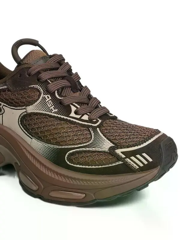 Ash Dragon03 Mesh-panel Low-top Sneakers - Brown