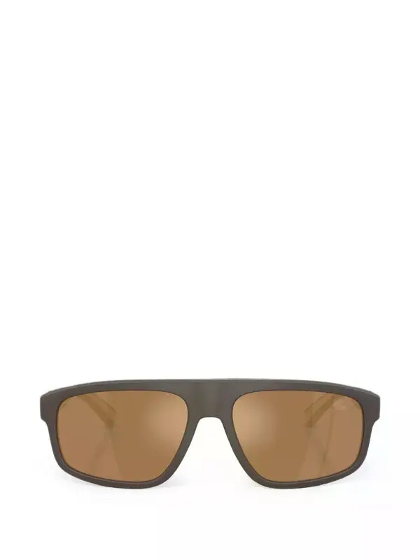 Burberry Check-print Rectangle-frame Sunglasses