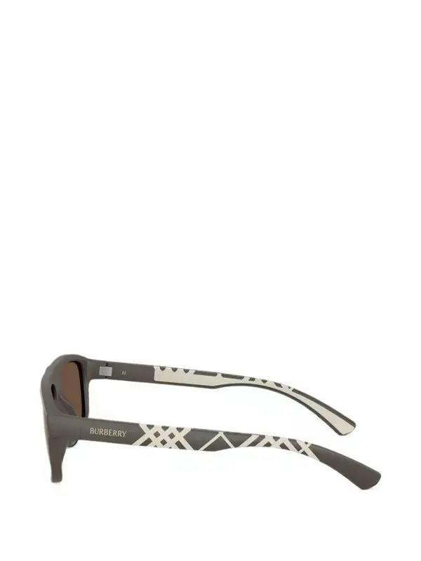 Burberry Check-print Rectangle-frame Sunglasses