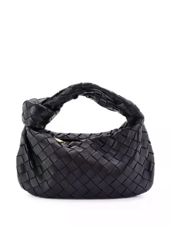 Bottega Veneta Bv Jodie Intrecciato Nappa Mini Hobo Bag - Black