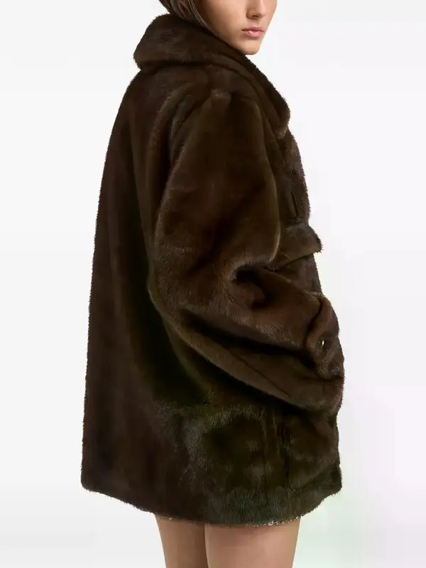 SWORD 6644 Double-breasted Flap-pocket Coat