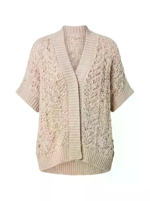 Peserico Sequin-embellished Herringbone Cape