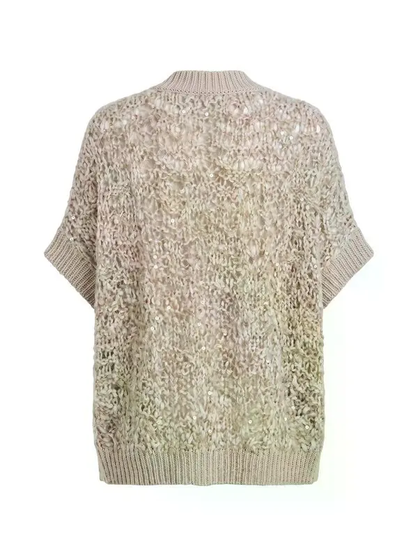 Peserico Sequin-embellished Herringbone Cape