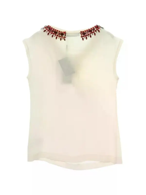 Dolce & Gabbana Crystal-embellished Silk Blouse
