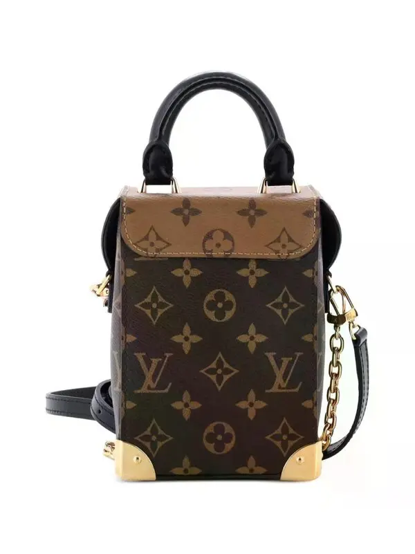 LOUIS VUITTON Camera Box Nm Handbag Studded Reverse Monogram Canvas Crossbody Bag - Brown
