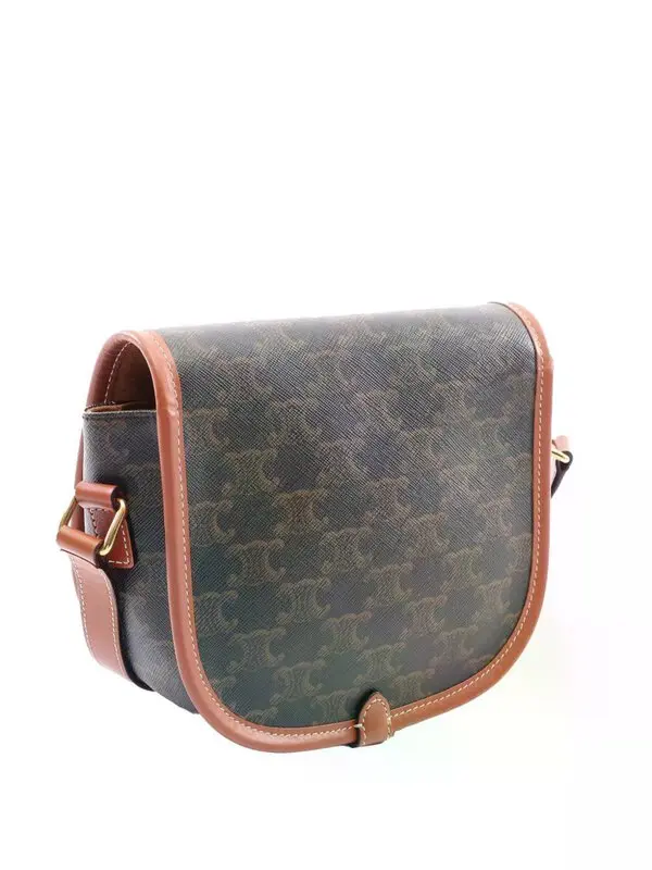 Celine 2000-2026 Medium Triomphe Coated Canvas Folco Crossbody Bag