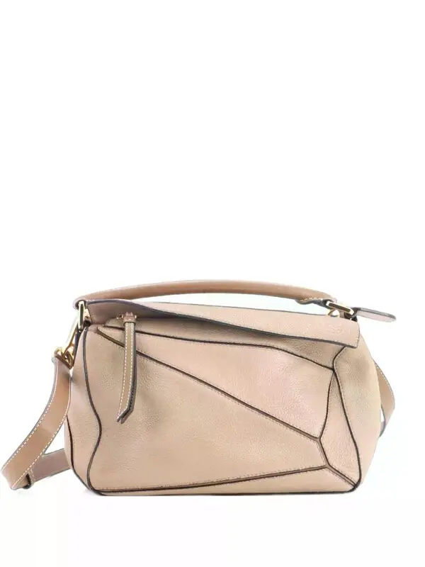Loewe Puzzle Bag Leather Small Satchel - Brown