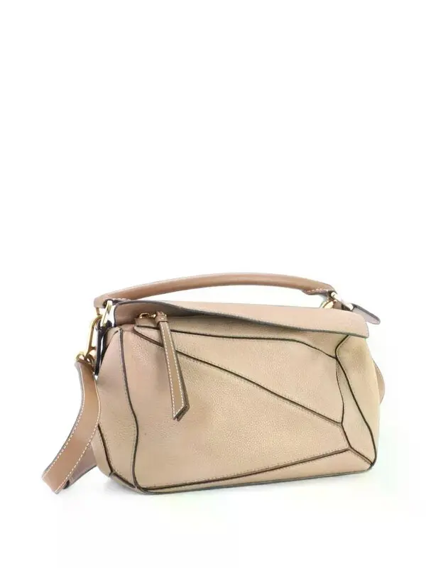 Loewe Puzzle Bag Leather Small Satchel - Brown