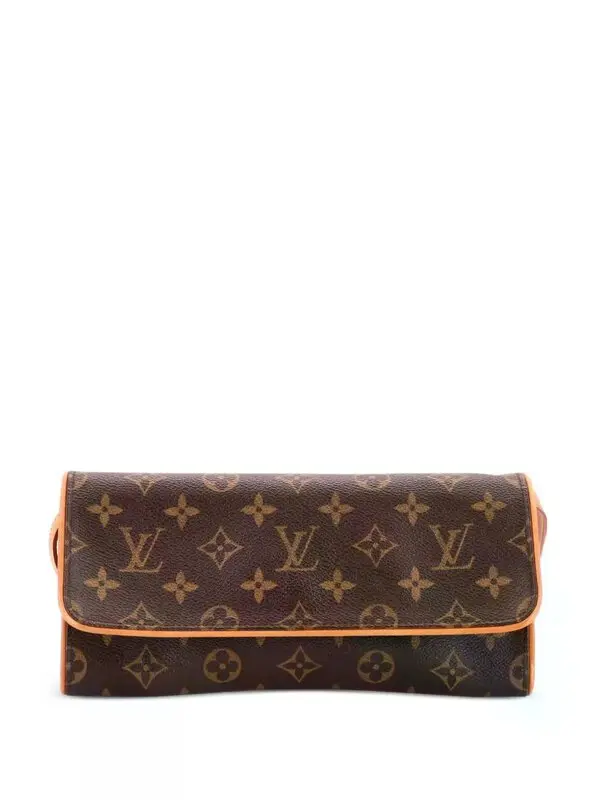 LOUIS VUITTON Twin Handbag Monogram Canvas Gm Crossbody Bag - Brown