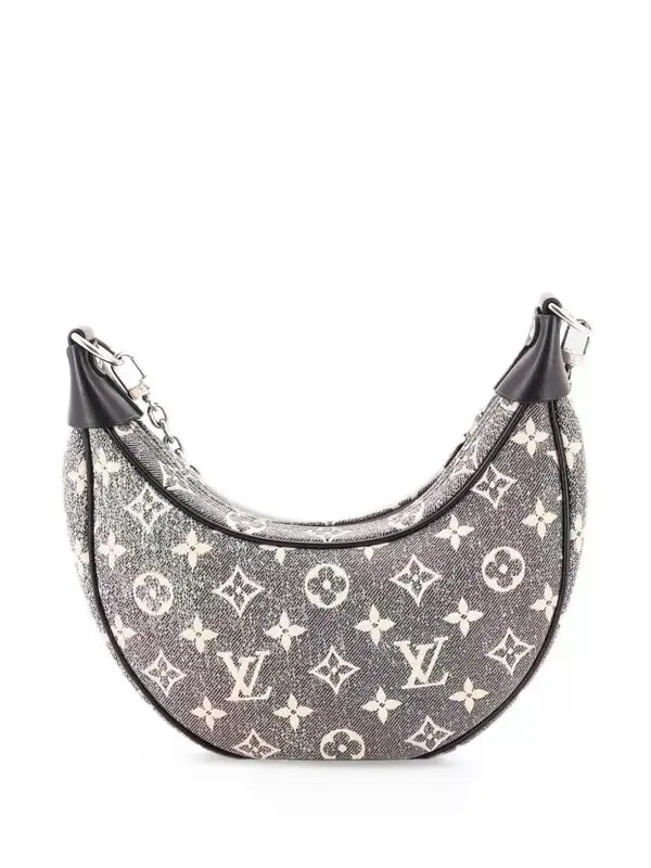 LOUIS VUITTON Loop Handbag Monogram Jacquard Denim Hobo Bag - Metallic