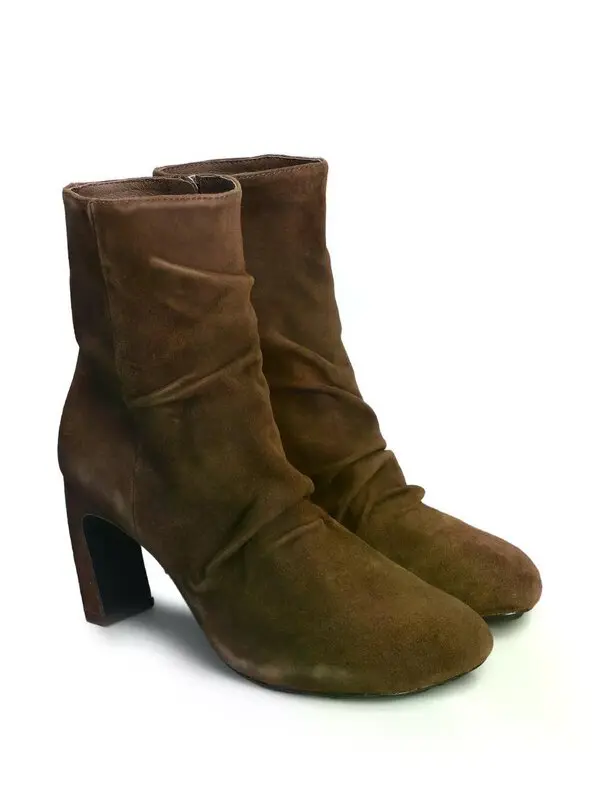 Ash Estelle Leather Ankle Boots - Brown