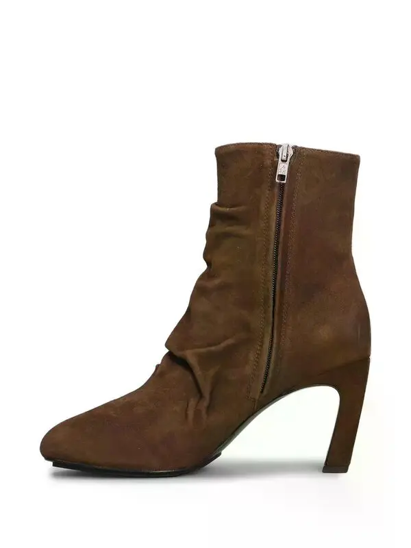 Ash Estelle Leather Ankle Boots - Brown