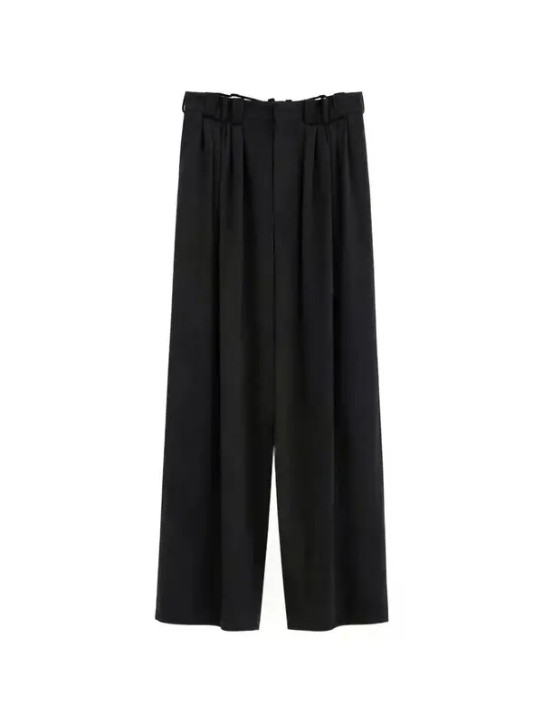 SOSHIOTSUKI Eight Tuck Pleated Wool Trousers