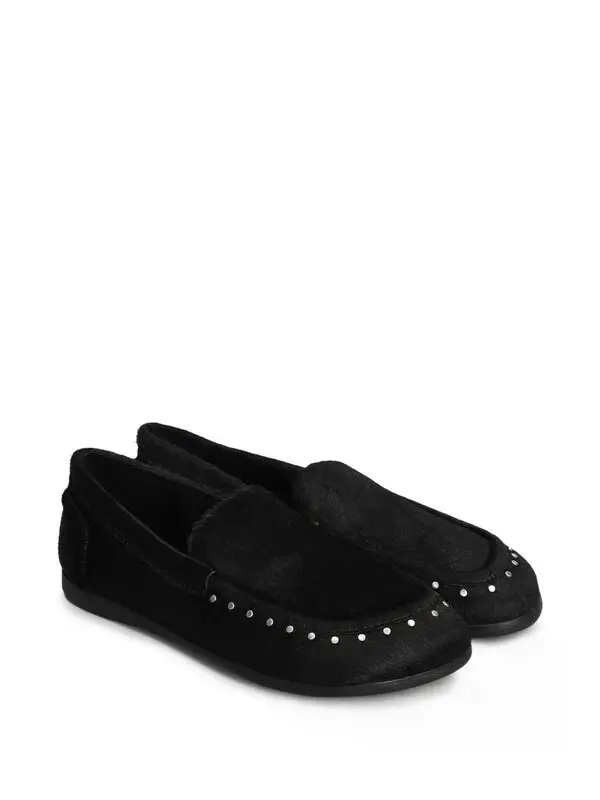 Ash Jasper Stud-embellished Loafers - Black