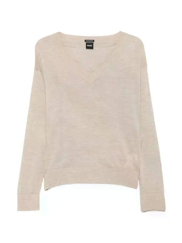 BOSS V-neck Sweater - Neutrals