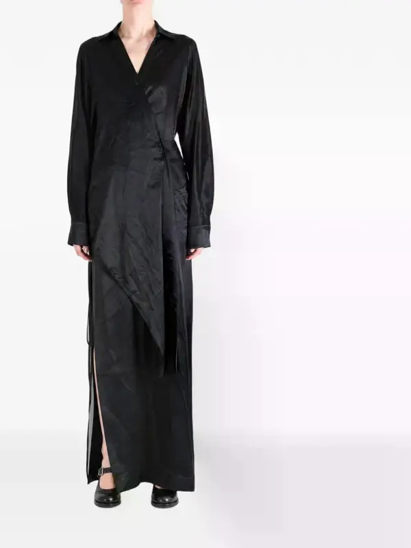 YEHUAFAN Asymmetric Wrap Maxi Dress