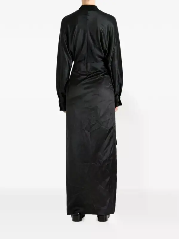YEHUAFAN Asymmetric Wrap Maxi Dress