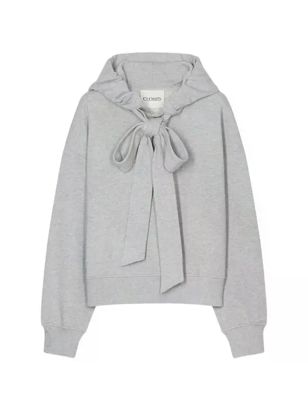 Closed Bow-tie Hoodie - Grey