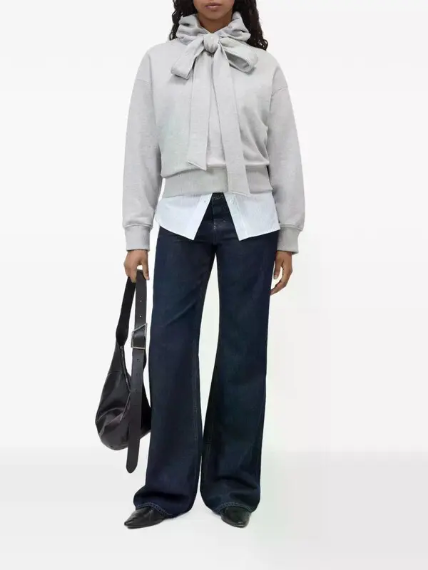 Closed Bow-tie Hoodie - Grey