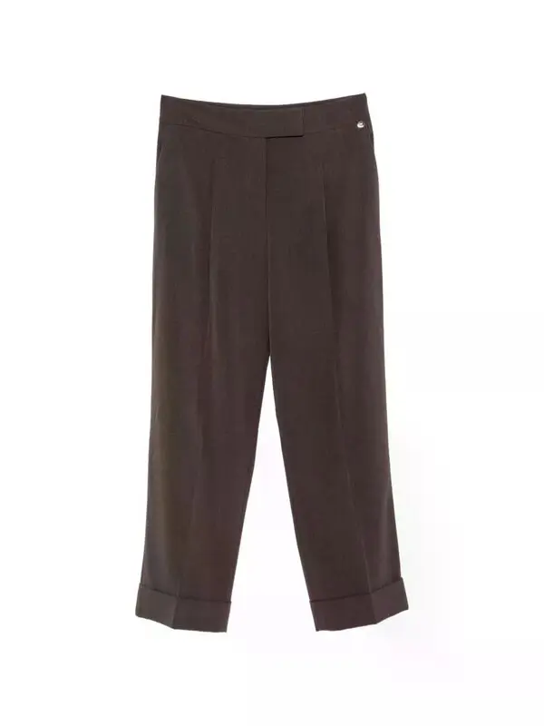 Liu Jo Pressed-crease Turn-up Trousers