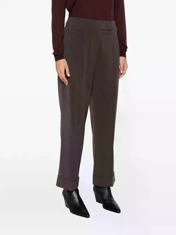 Liu Jo Pressed-crease Turn-up Trousers