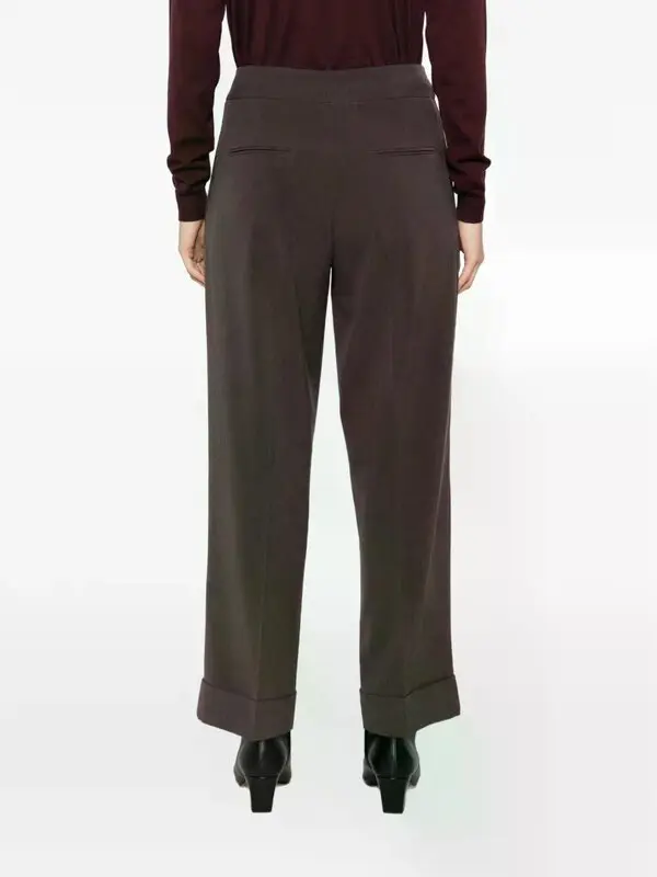 Liu Jo Pressed-crease Turn-up Trousers