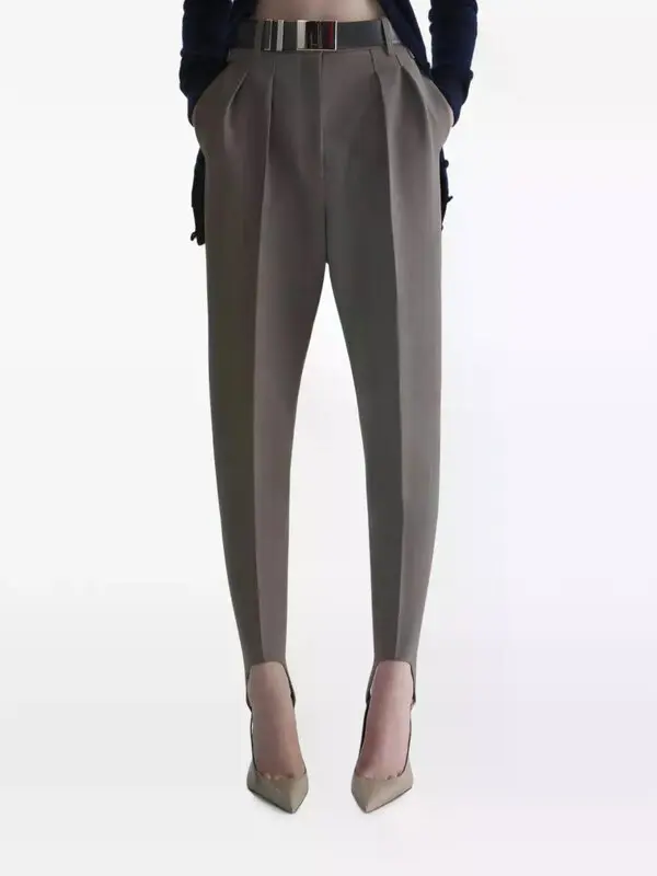 MUGLER Taupe Carrot Pants