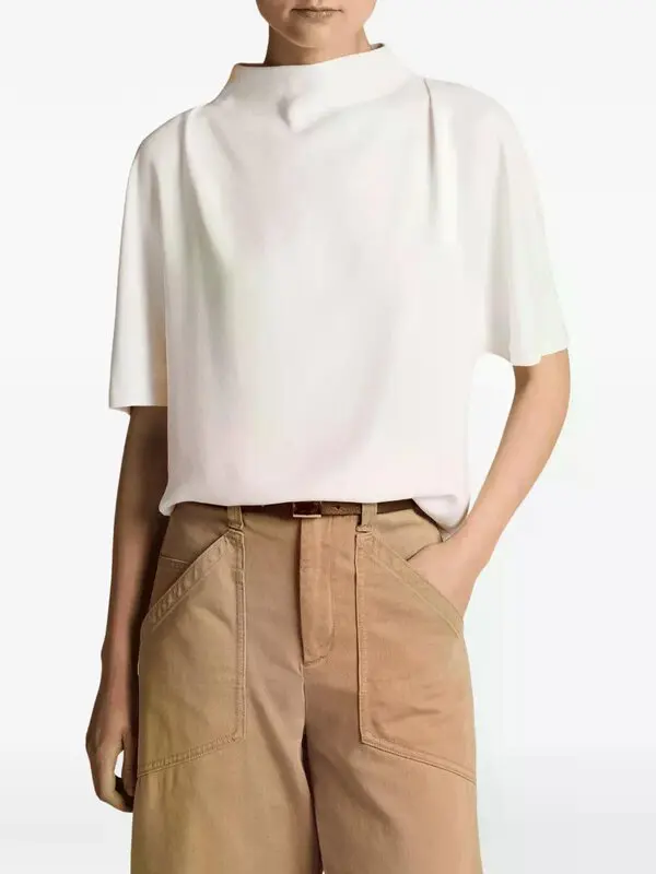 Vince Draped High-neck Blouse
