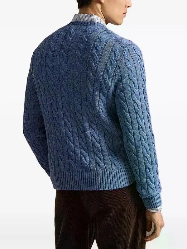 Polo Ralph Lauren Cable-knit Embroidered-logo Sweater