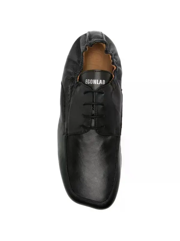 EGONLAB Leather Derby Shoes - Black