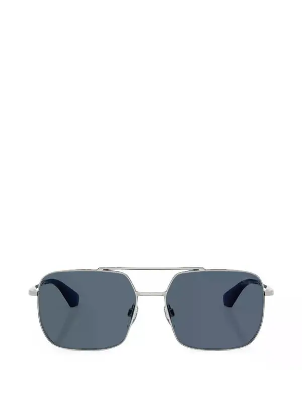 Burberry Check-engraved Pilot-frame Sunglasses