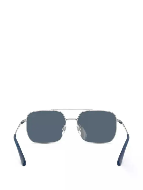 Burberry Check-engraved Pilot-frame Sunglasses