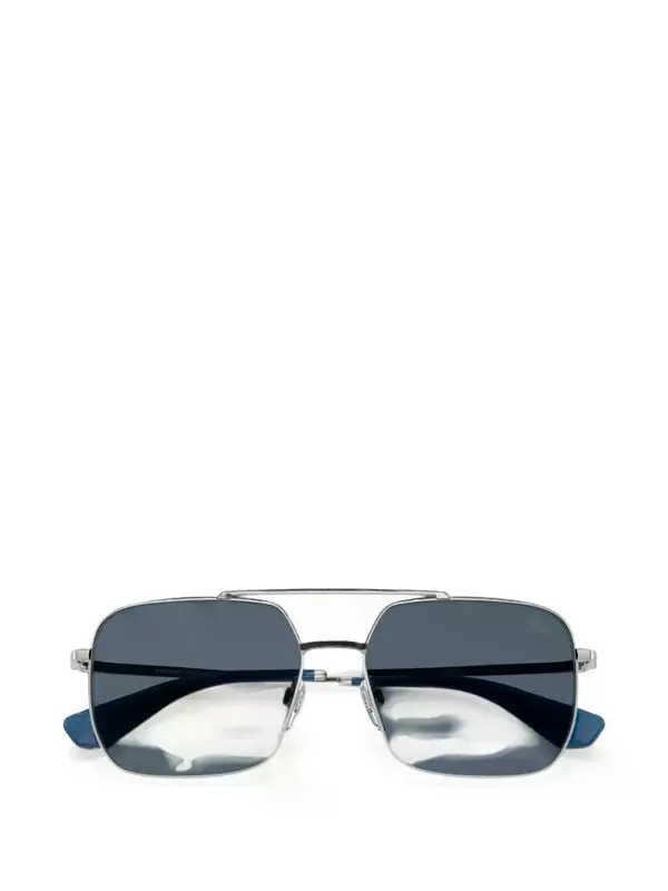 Burberry Check-engraved Pilot-frame Sunglasses