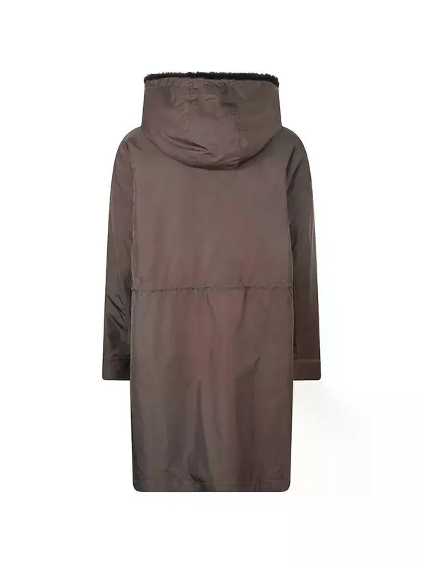 YVES SALOMON Reversible Hooded Shearling Jacket