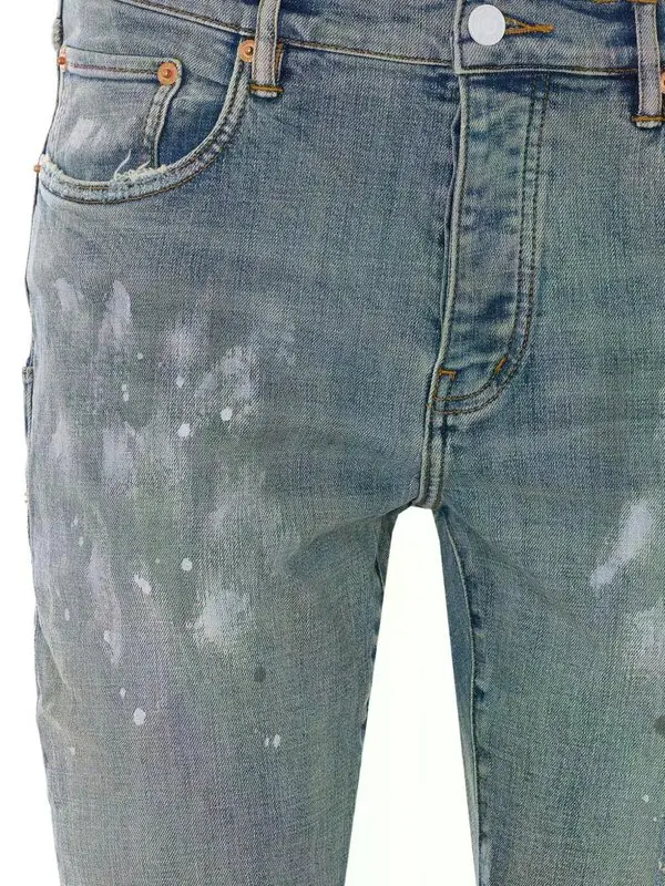 PURPLE BRAND Painted Distressed Jeans