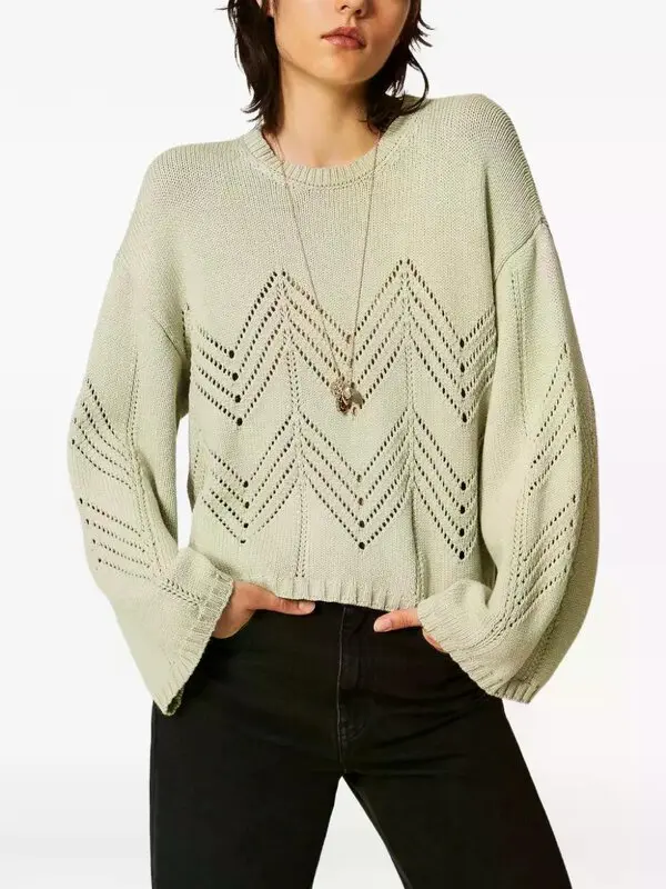 TWINSET Wool-blend Jumper With Chevron Pattern