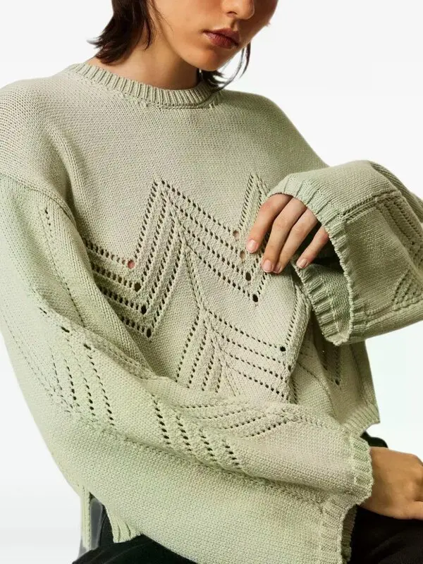 TWINSET Wool-blend Jumper With Chevron Pattern