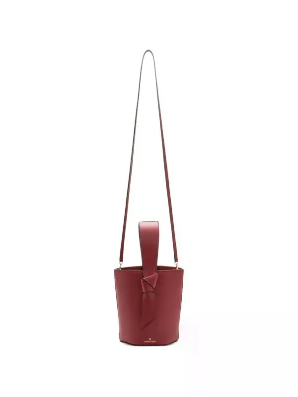 LA PORTEGNA Julieta Knotted Leather Bucket Bag